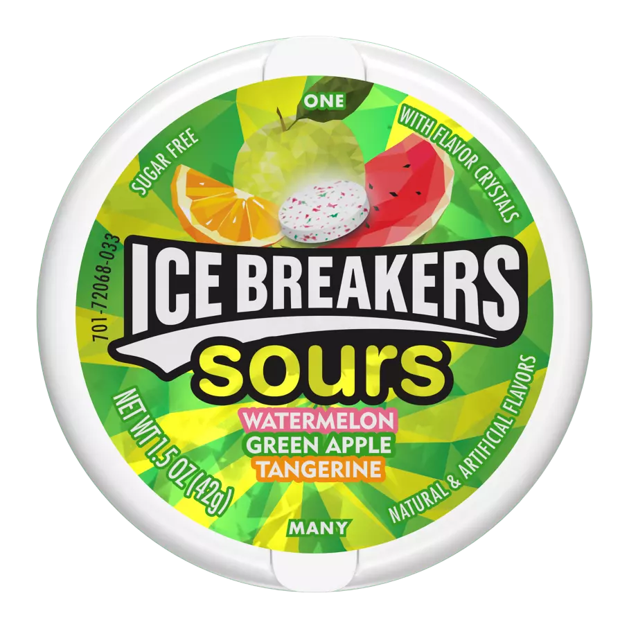 Ice Breakers Sours watermelon green apple 8x42g – Candy Market France