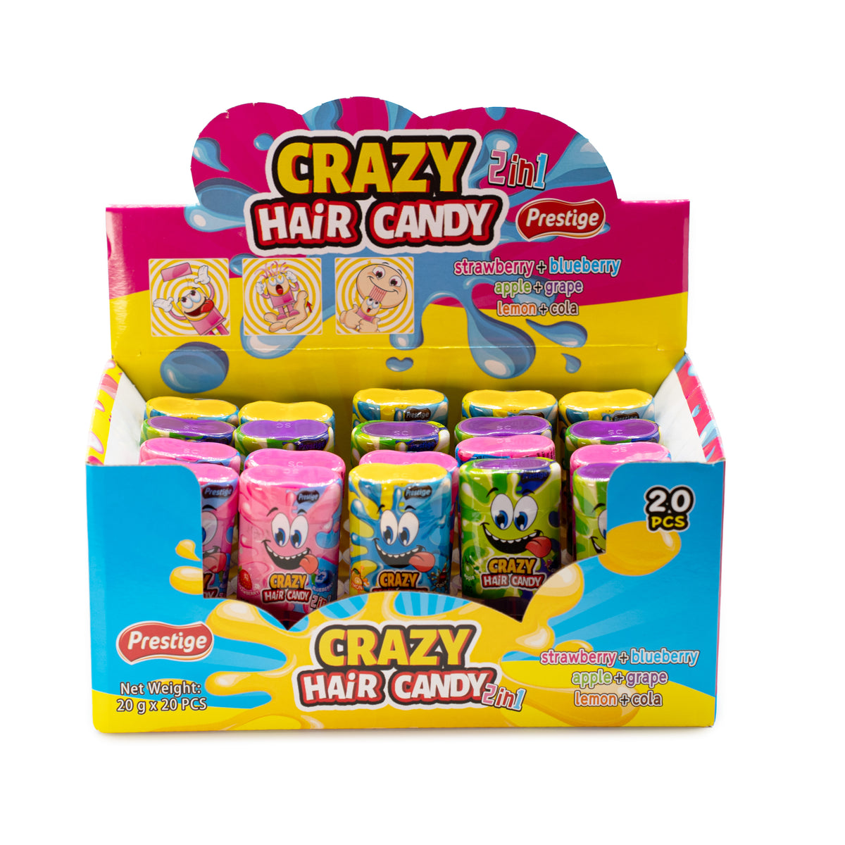 Prestige Crazy Hair Candy 20x20g – Candy Market France