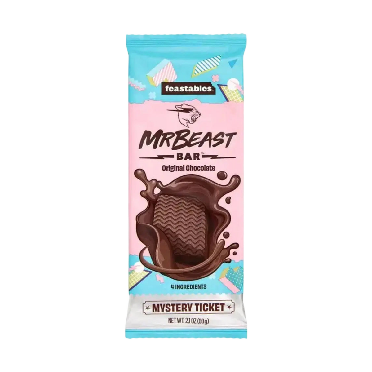 Mr Beast Feastables Chocolate Bar Original 10x60g - Barre de chocolat ...
