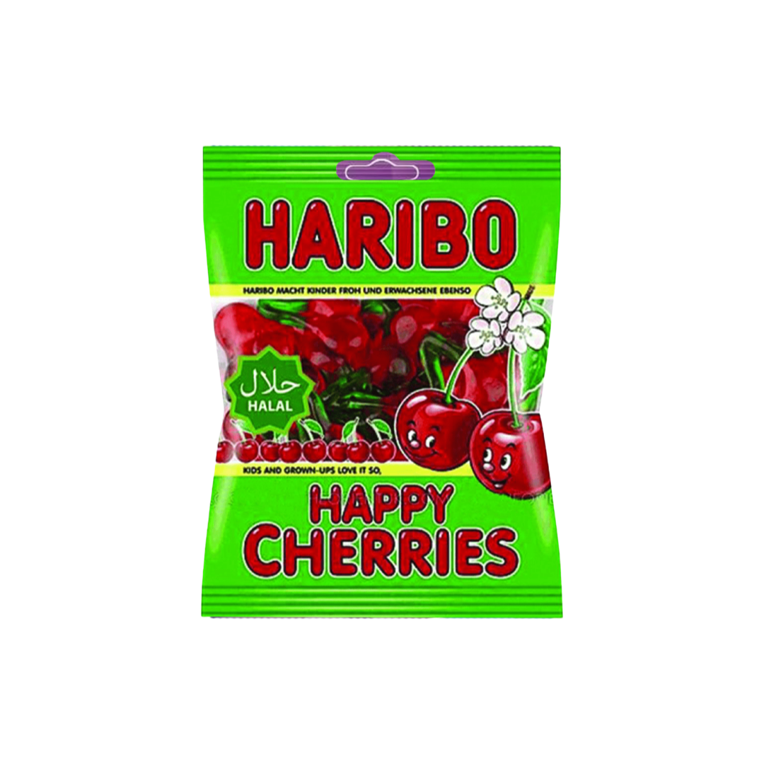 Haribo - Happy Cherries Halal 30x100g – CandyMarket.Fr